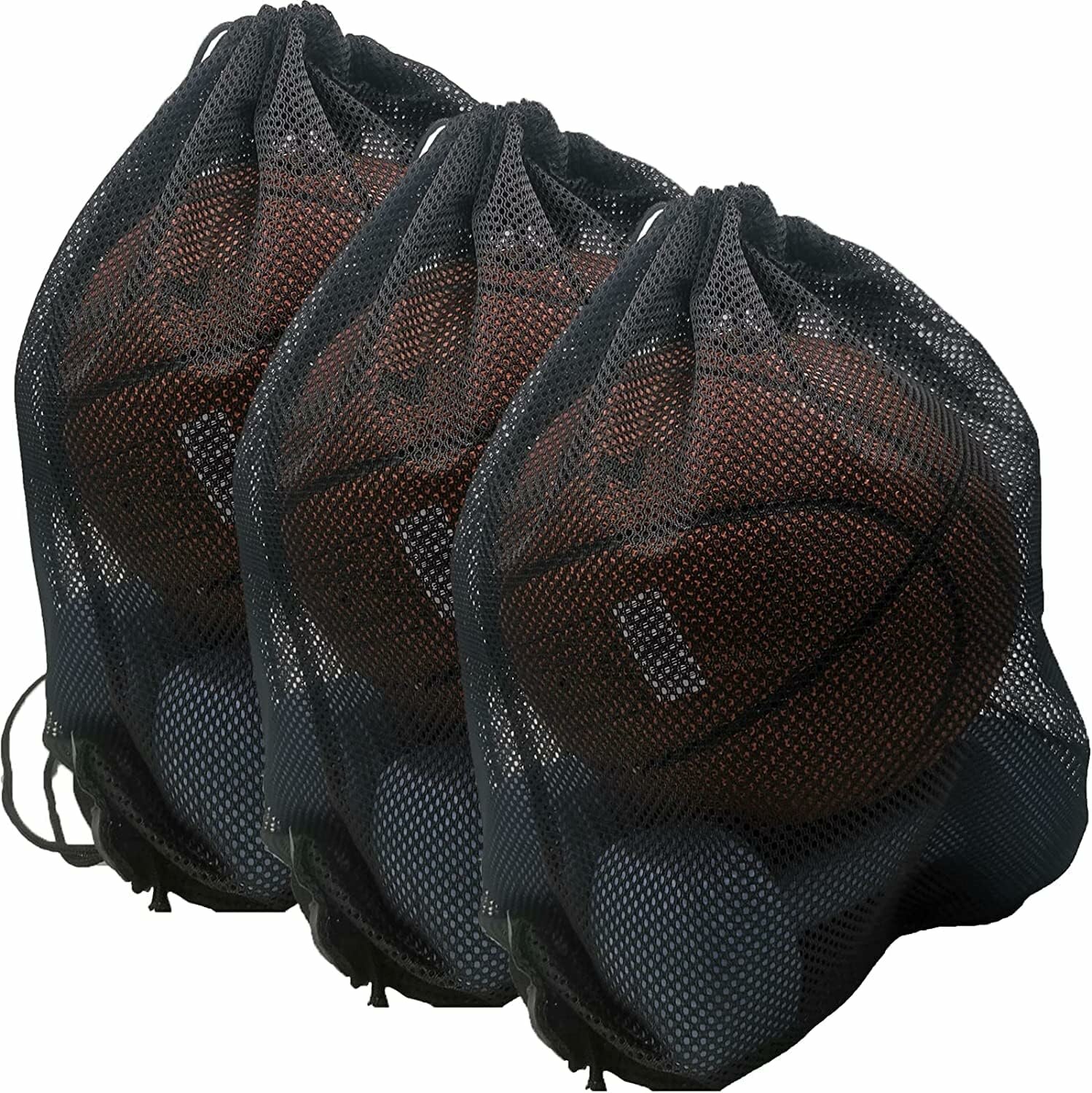 Mesh Backpack: Прочный Нейлон - 3-Pack Сумок Для Спорта - Высокая Видимость Mesh Storage For Организации Спортивного Снаряжения И Путешествий