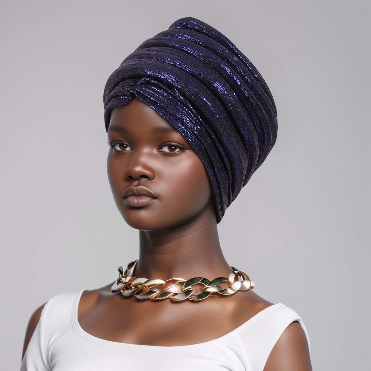 DIY Тюрбан Африканский Золотая Печать Спонж