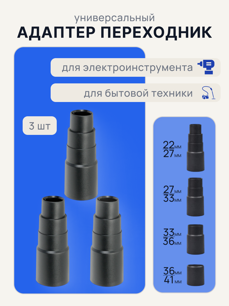 Соединительная муфта/переходник насадка ABC для пылесоса и электроинструмента