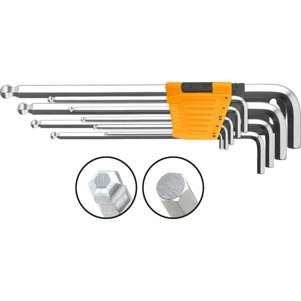 Набор шестигранников INGCO INDUSTRIAL Extra Long