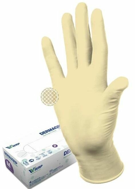 Перчатки смотровые Dermagrip Classic латексные нестерильные неопудренные, размер XL, 50 пар
