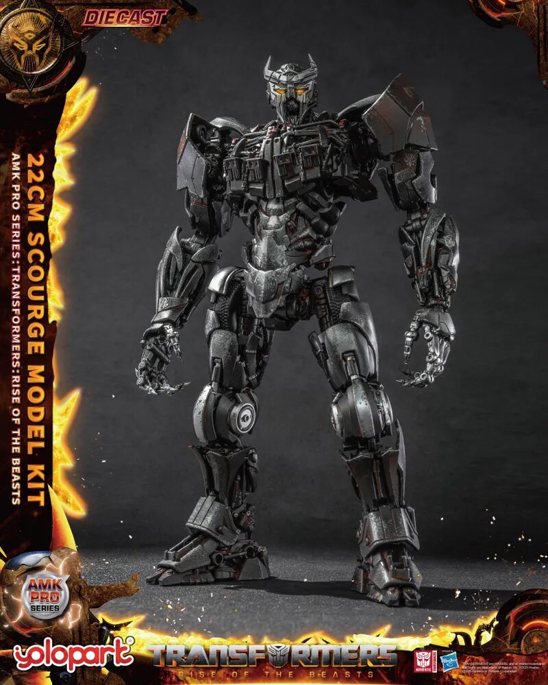Трансформеры игрушки YOLOPARK TRANSFORMERS Rise of the Beasts AMK PRO Series Scourge 22cm коллекционный сборочный робот