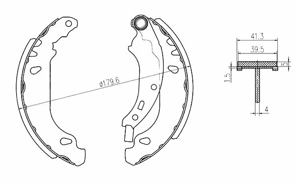 Zekkert Колодки тормозные барабанные задние для Renault Clio II 98-, Logan 04-, Sandero/Stepway 09-, Symbol I, II 00-, Dacia Logan 04-, Sandero 08-
