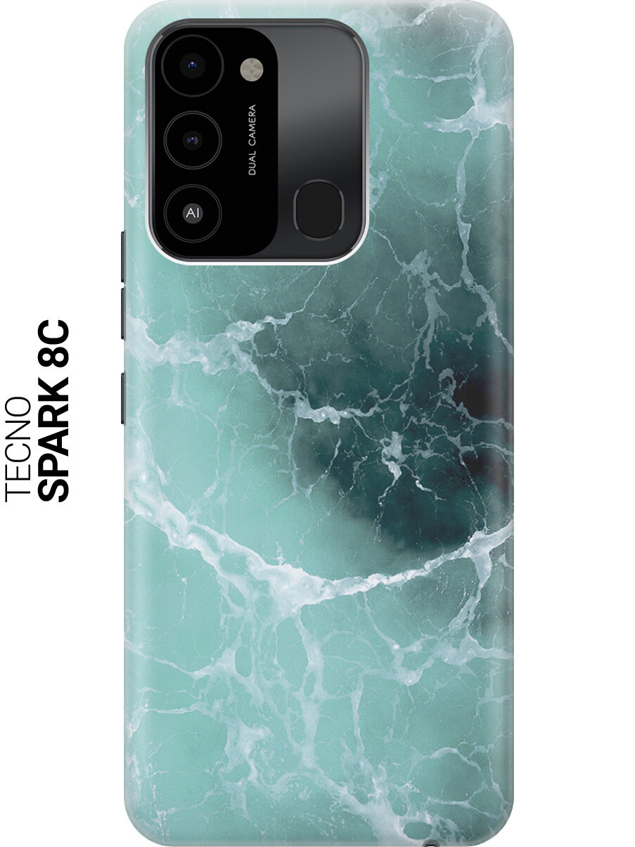 Силиконовый чехол на Tecno Spark 8C / Go 2022 / Техно Спарк 8С / Го 2022 с рисунком "Лазурный океан"