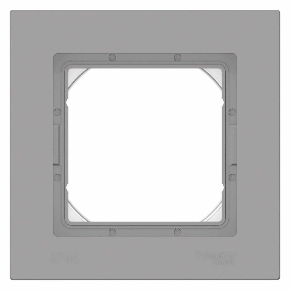 ATLASDESIGN AQUA 1-постовая рамка IP44, алюминий