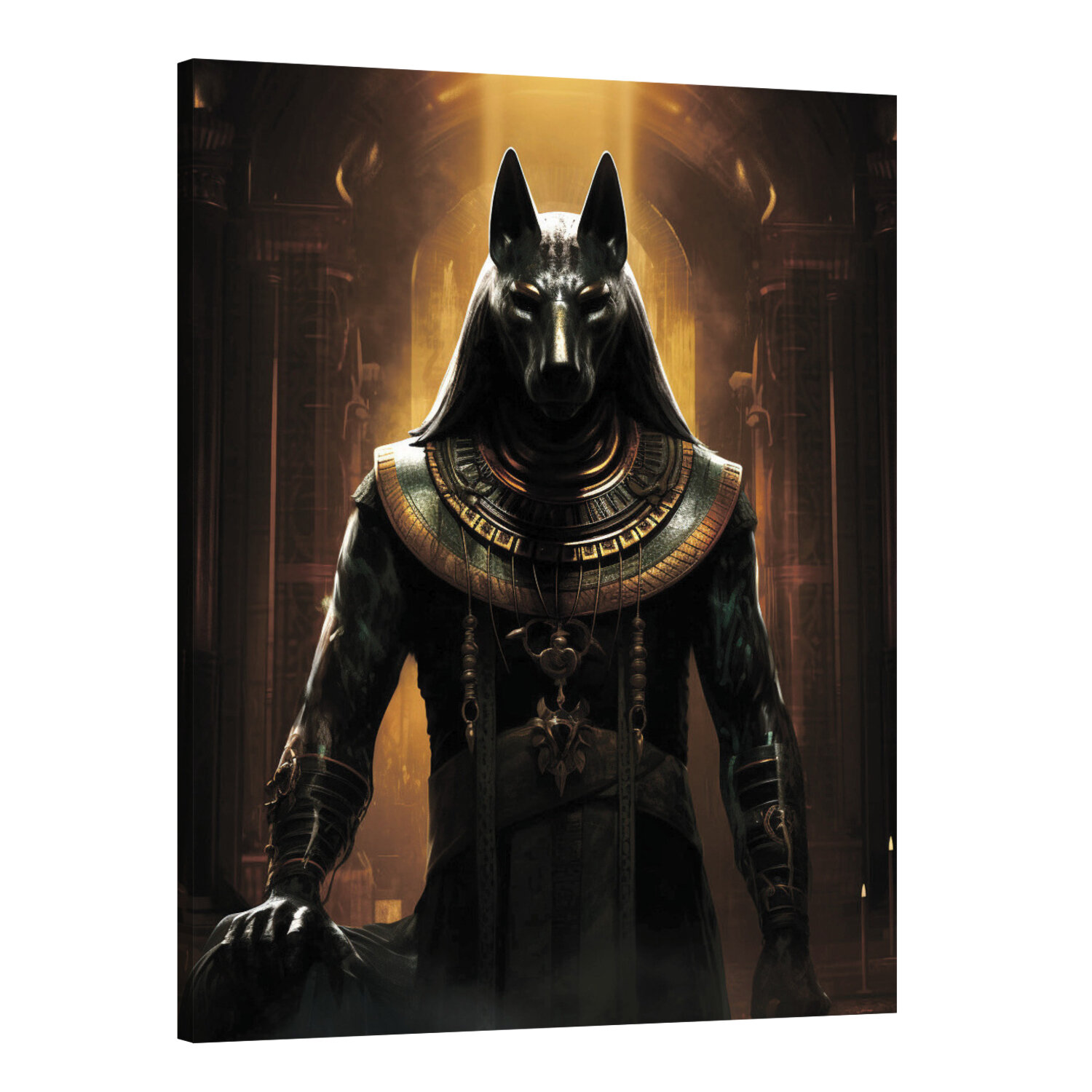 Интерьерная картина 50х70 "Анубис: страж справедливой судьбы"