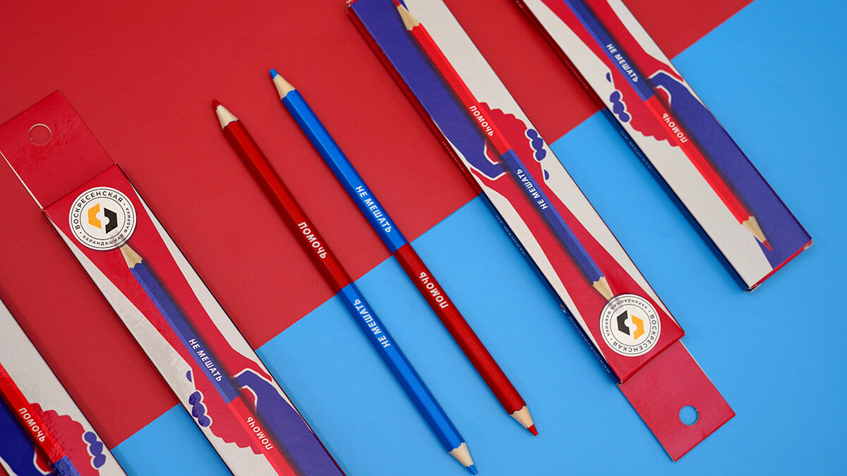 Карандаш двухцветный "ВКФ" заточенный "Карандаш со смешными фразами" SUV-022 помочь/не мешать