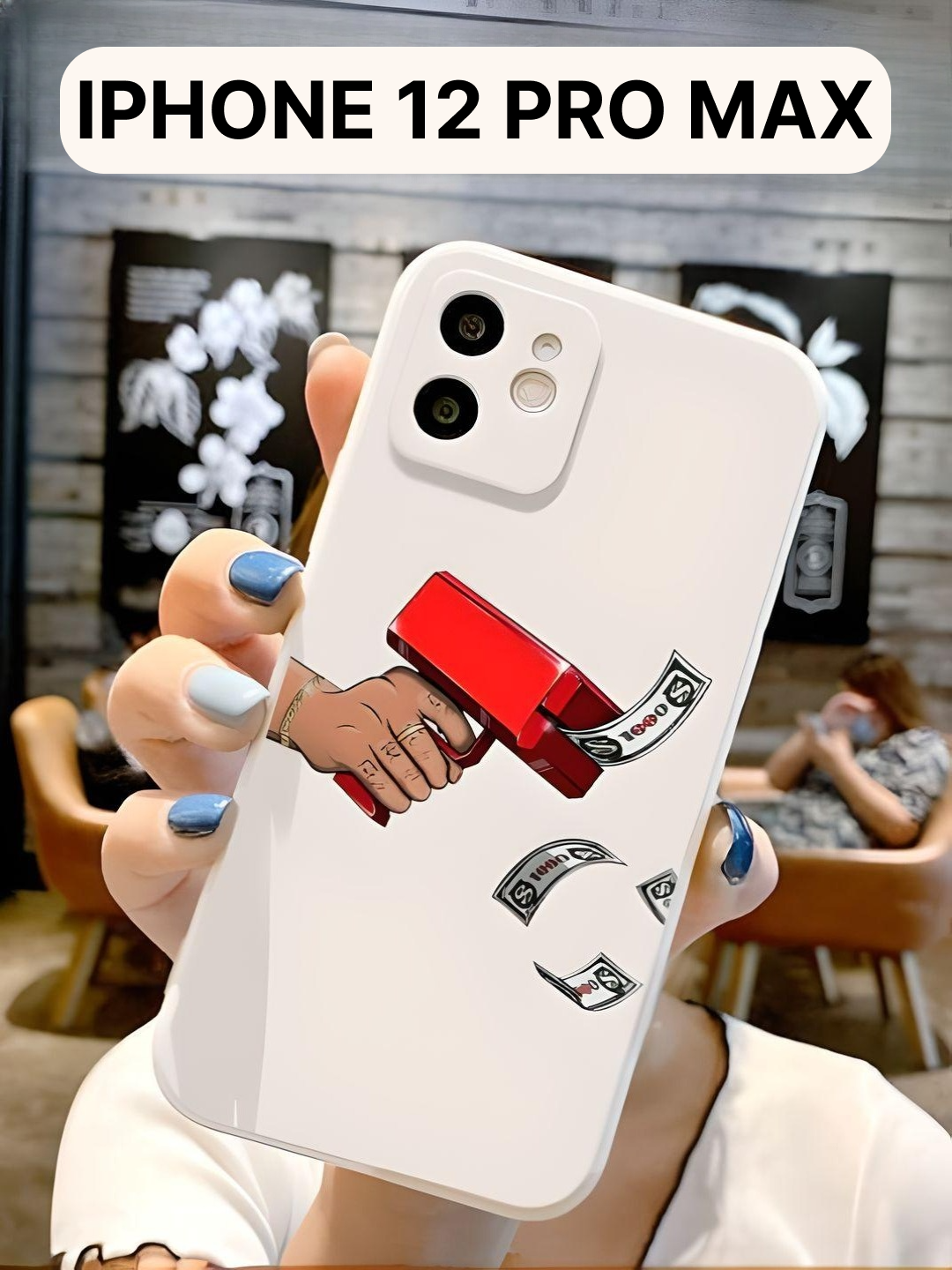 Защитный чехол на айфон 12 про макс / iphone 12 Pro Max силиконовый противоударный с защитой камеры, белый