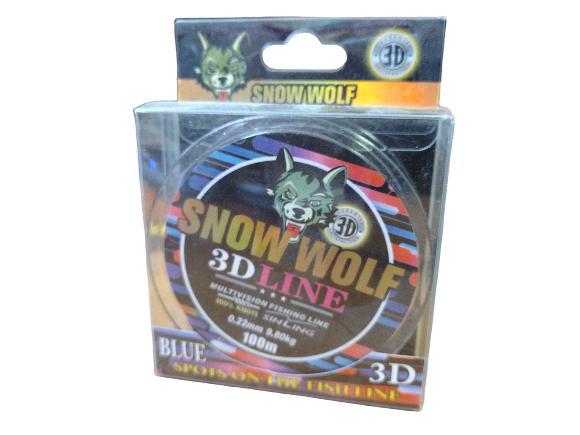 Леска Snow Wolf 3D Line 0,22 мм, 9,8 кг, 100 м