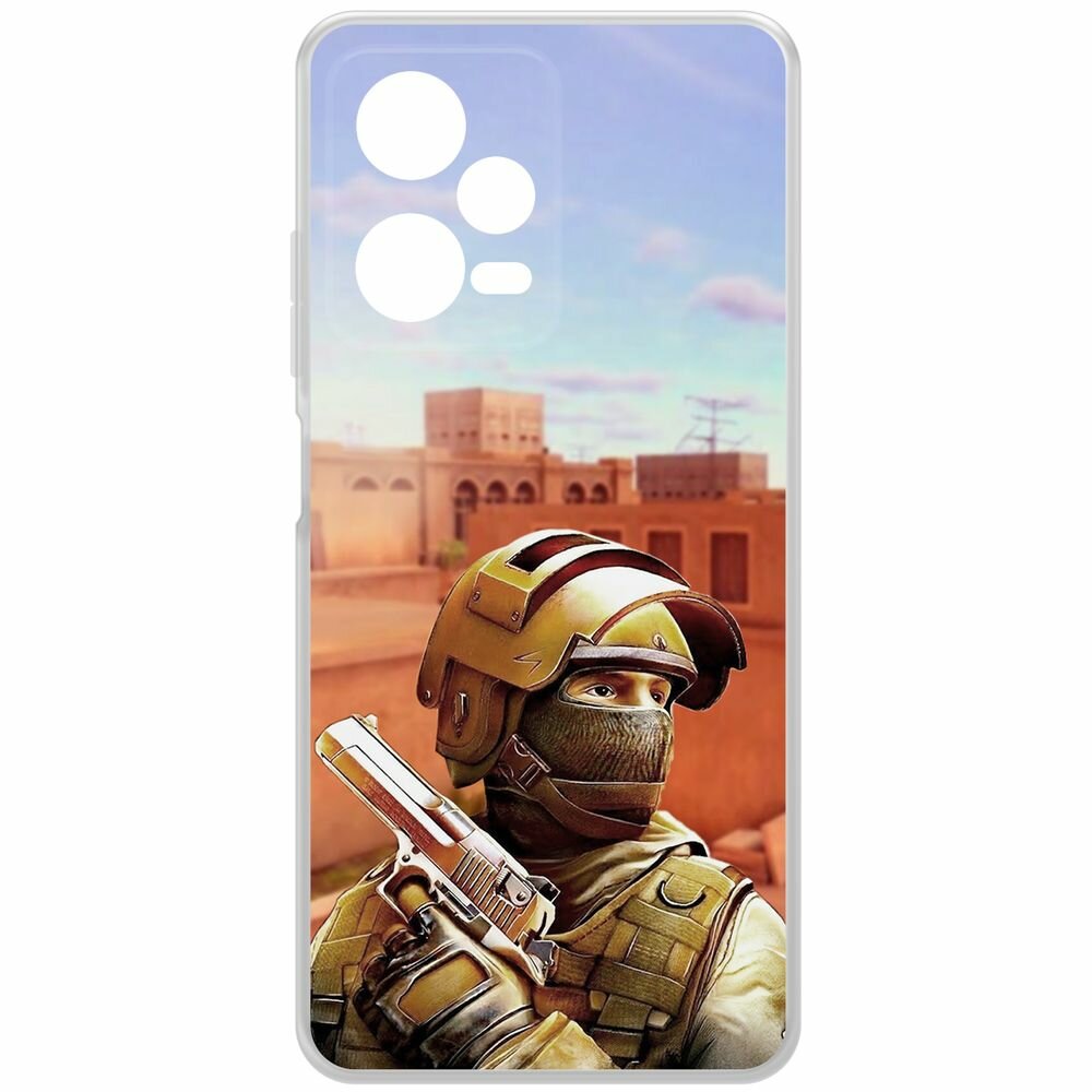 Чехол-накладка Krutoff Clear Case Cтандофф 2 (Standoff 2) - Спец для Xiaomi Redmi Note 12 Pro 5G