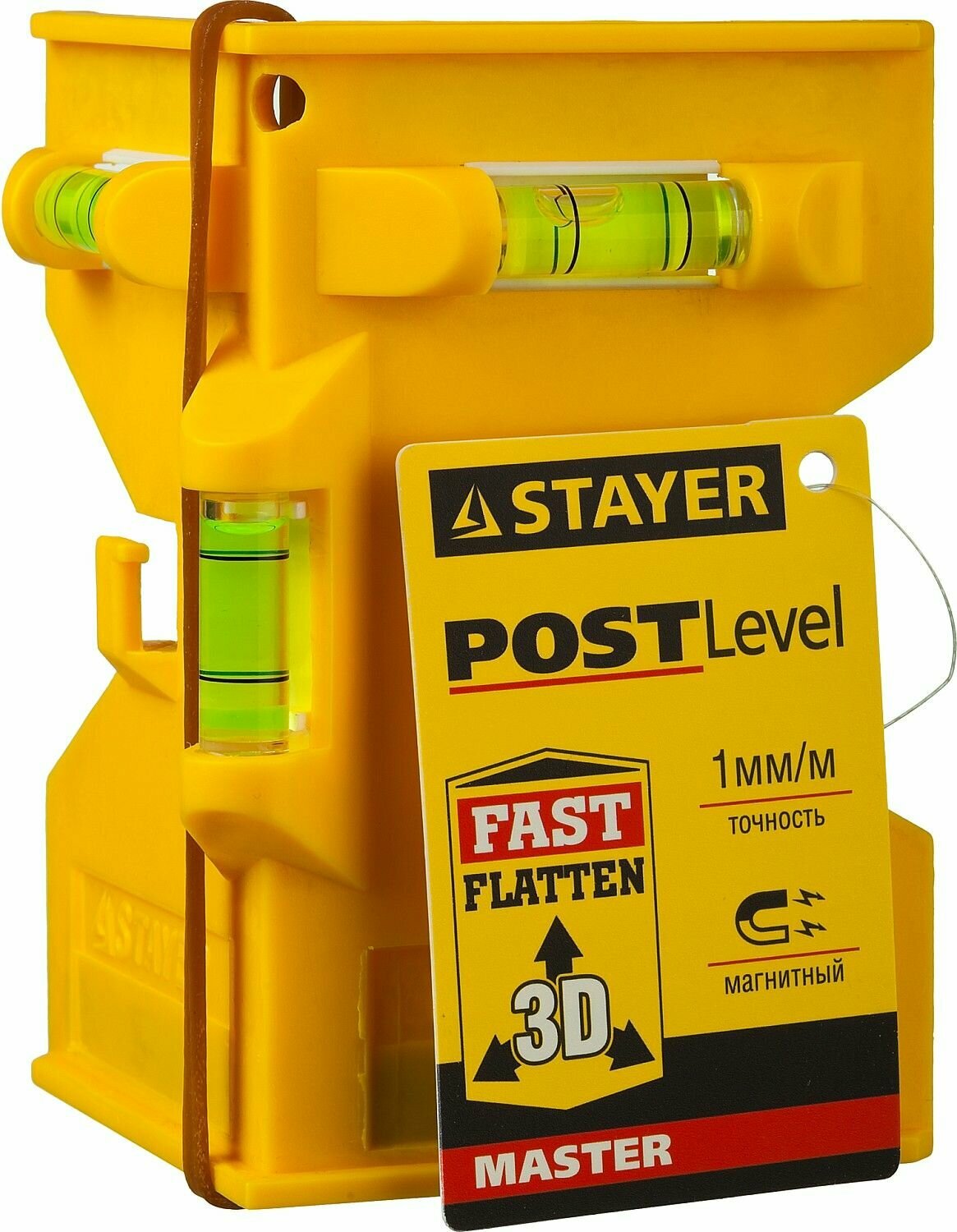 Уровень-угольник, пластмассовый с магнитом, STAYER "MASTER" "POSTLevel"