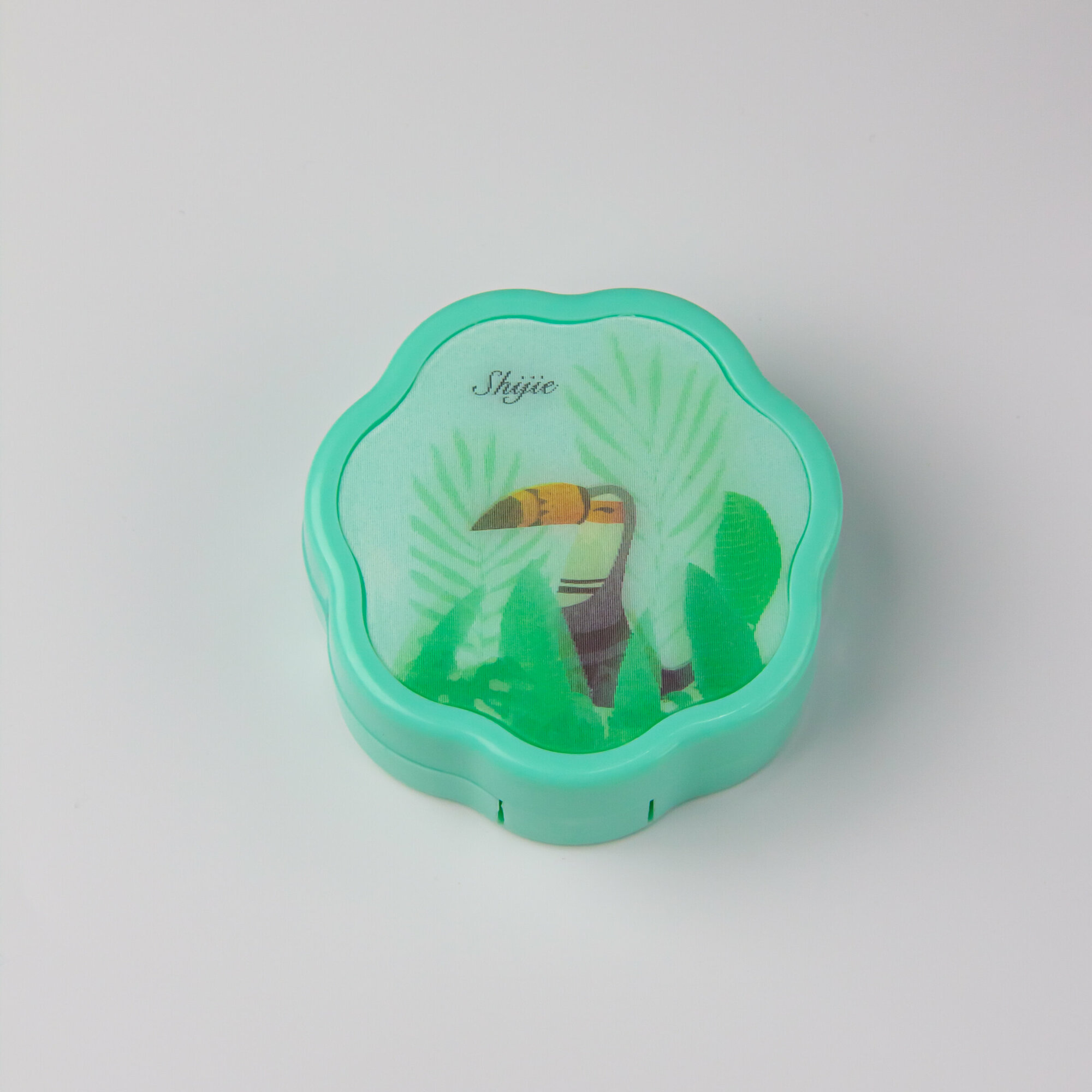 Контейнер для контактных линз "Optic Place", набор для контактных линз с зеркалом , мятный