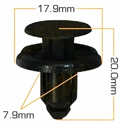 Клипсы крепежные автомобильные Nissan (OEM 01553-10501) KJ-1603, 10 шт.