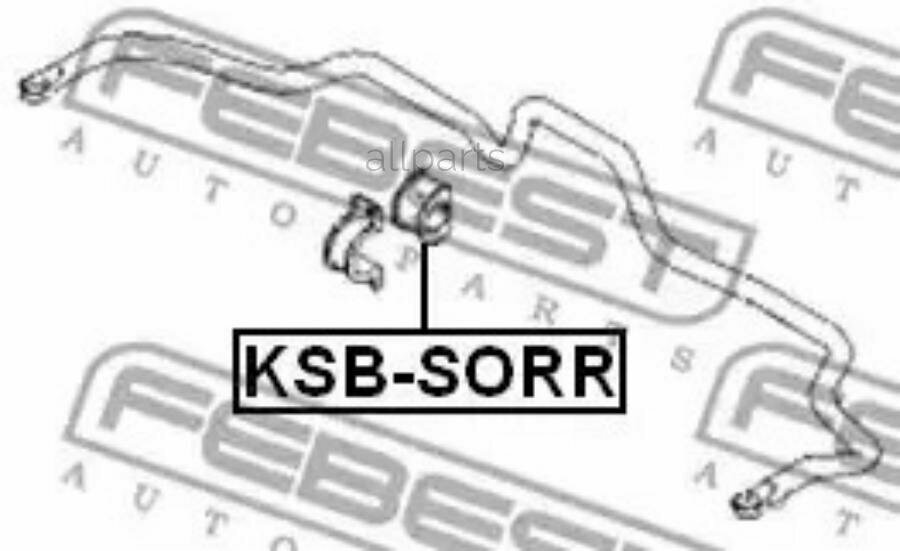 FEBEST KSB-SORR втулка заднего стабилизатора D19 (KIA SORENTO (FY) 2002-2006) FEBEST