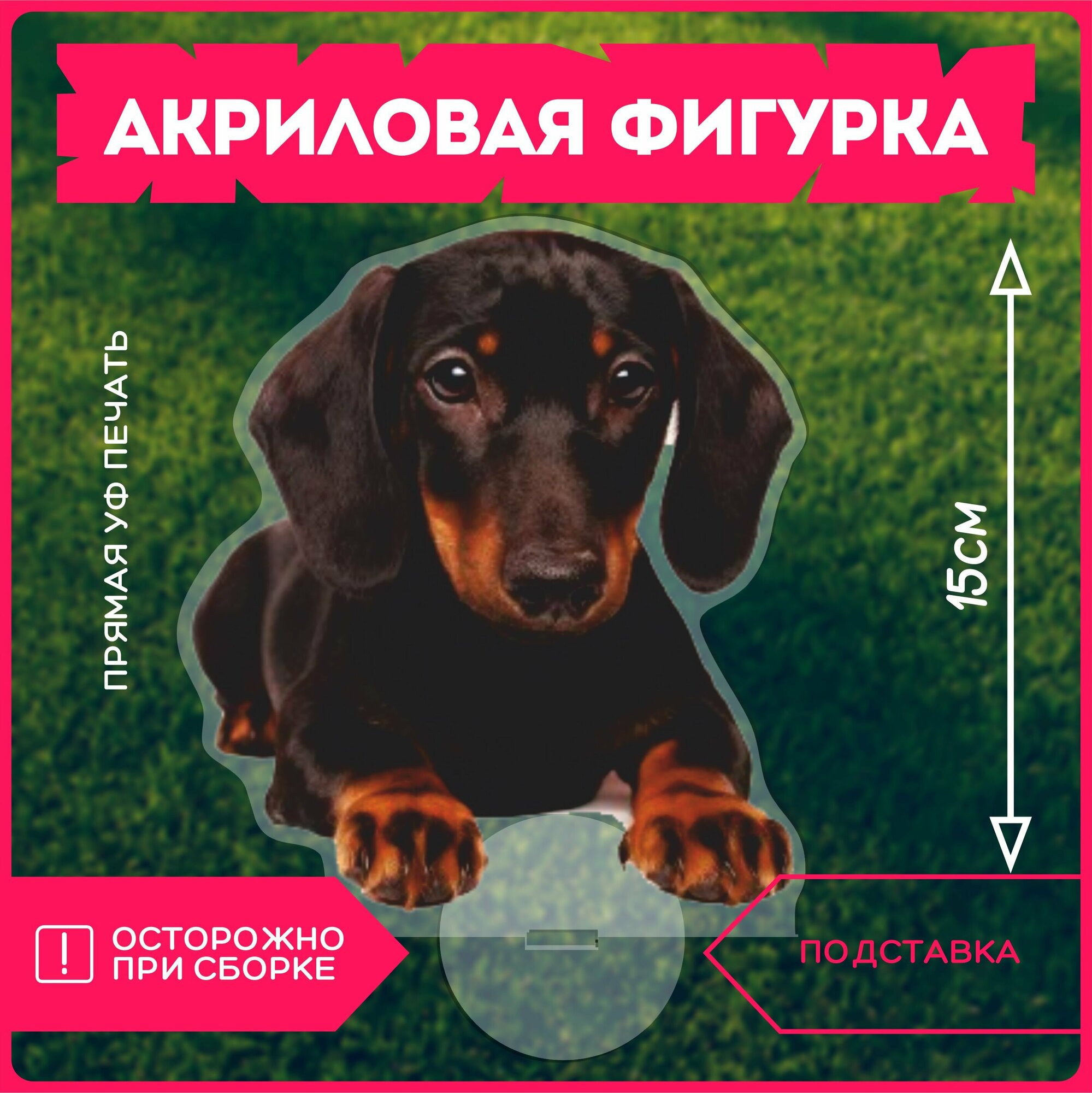 Акриловая фигурка / такса статуэтка