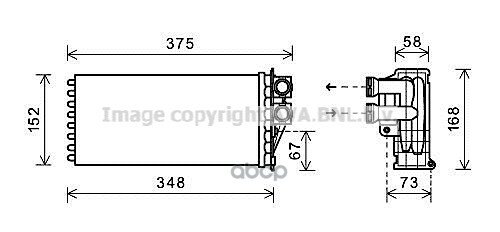 Радиатор печки PEUGEOT 3008 (09>) Ava арт. PEA6359
