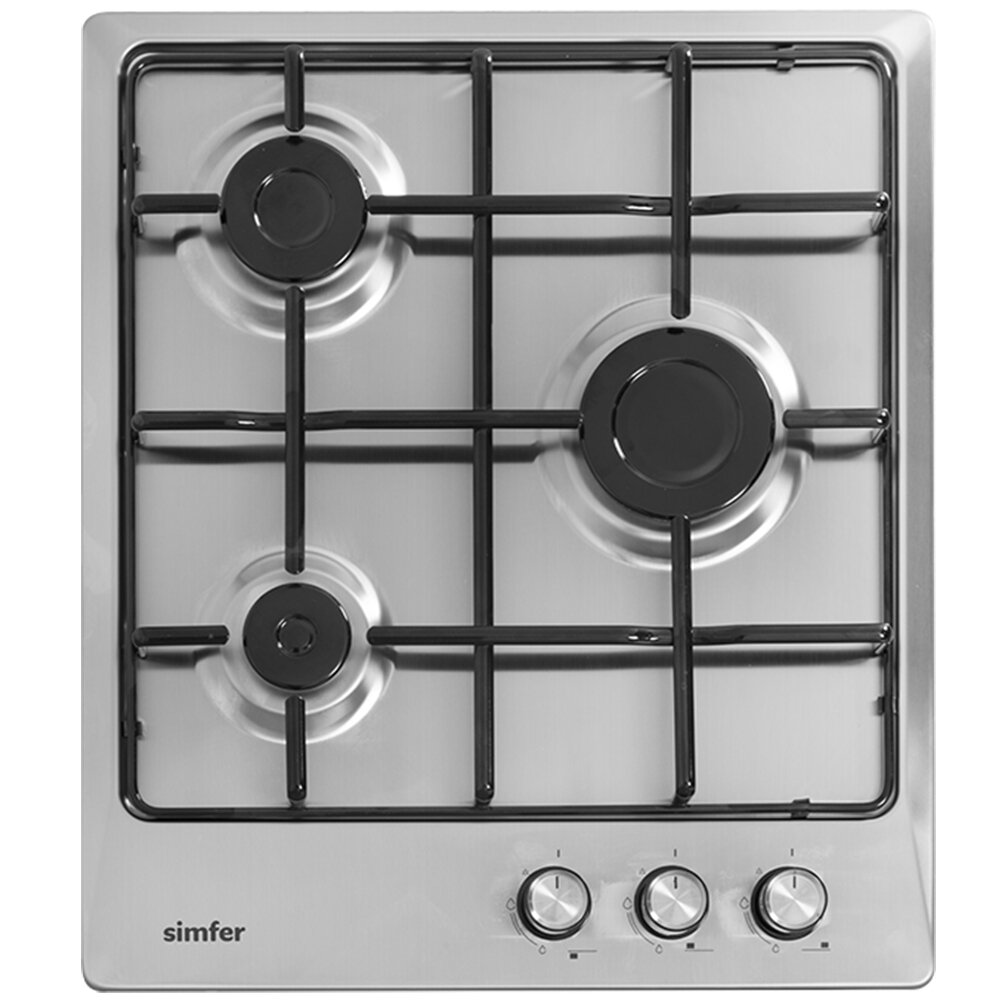 Газовая варочная панель Simfer H45V30M411, эмалированные решетки