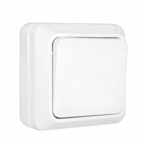 Выкл. 1-клав. UNIVersal «Олимп» О/П белый 10А 220В