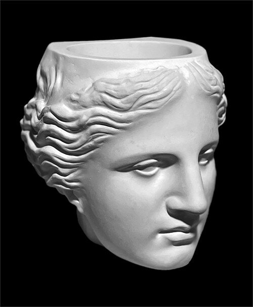 Гипс. Кашпо Венера, h=22,5 см, Экорше, артикул 50-572