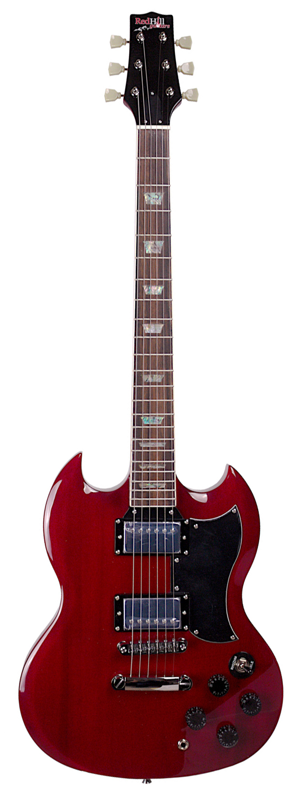 REDHILL SGX200 TR - электрогитара, SG даблкат, H+H, махагон, цвет прозрачный красный