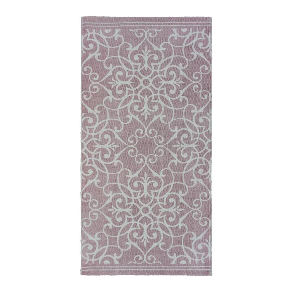 Коврик декоративный хлопок Inspire Lesia 60х120 см цвет розовый