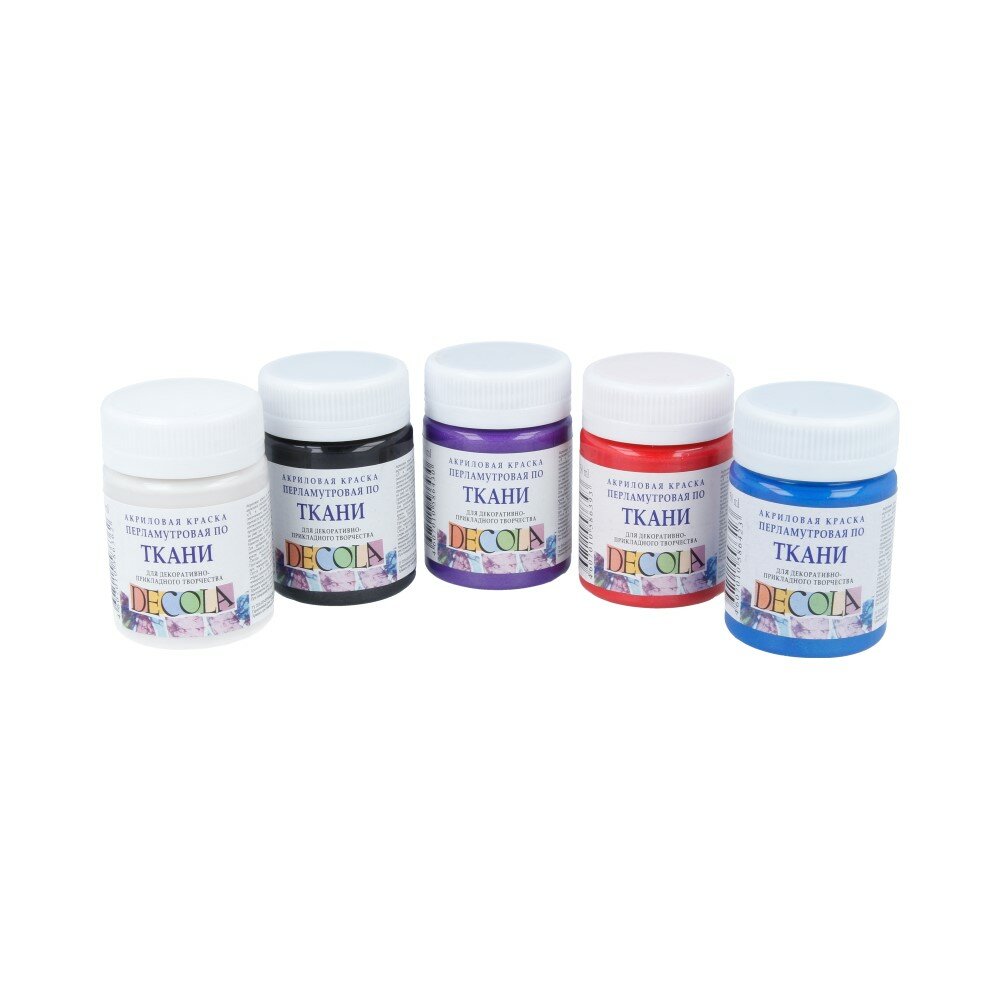 DECOLA' акрил по ткани перламутровый 50 мл для окрашивания и отделки изделий цвет 5228513 голубой