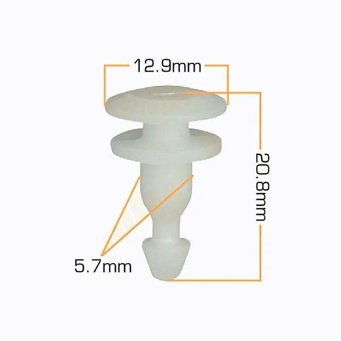 Клипсы крепежные автомобильные Infiniti, Nissan (OEM 01553-02903) KJ-1568, 5 шт.