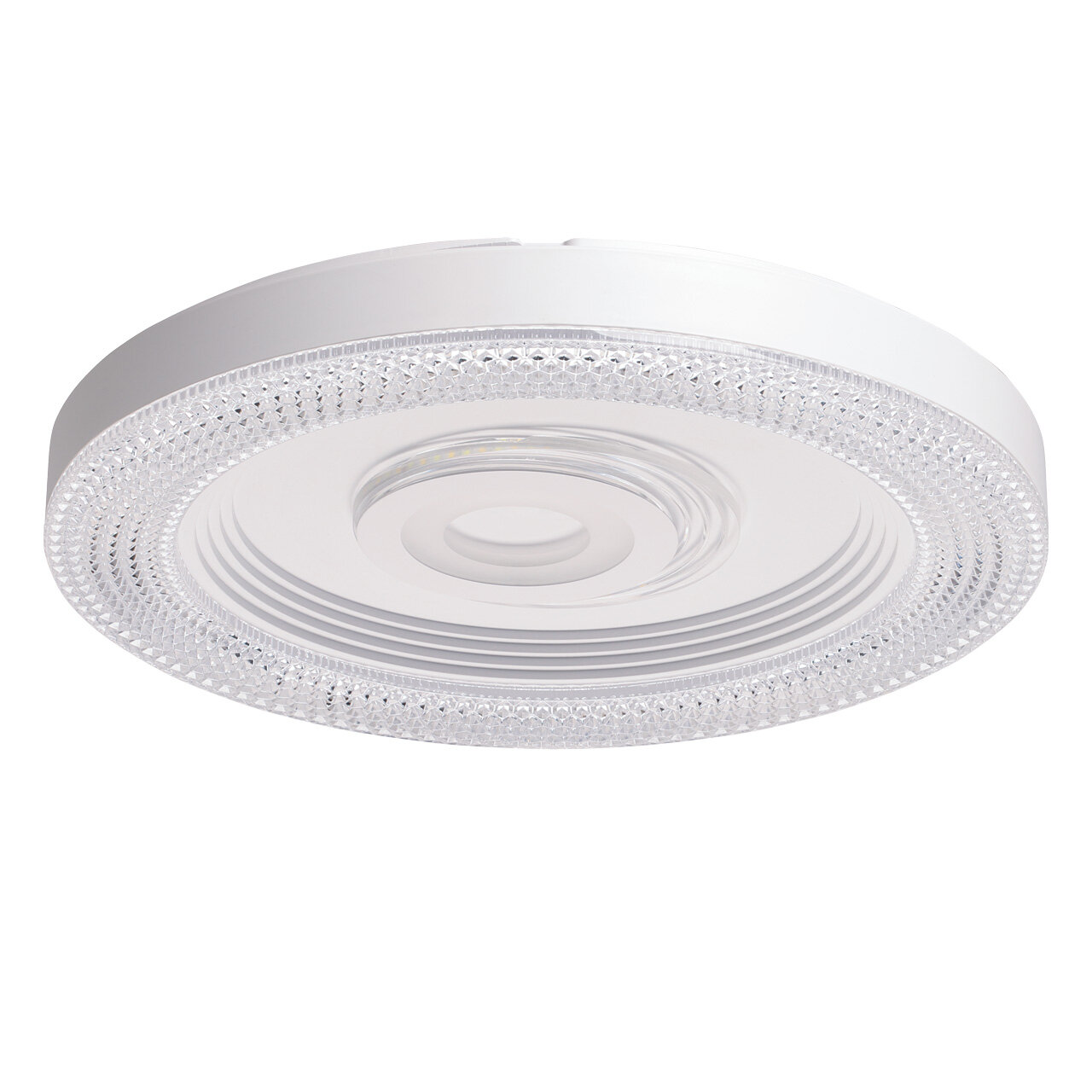 Светильник потолочный, люстра светодиодная De City Мадлен 424016701, 118W LED 3000-6500К, цвет: белый, пульт в комплекте