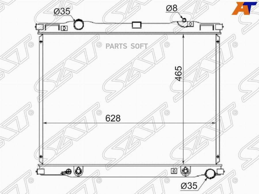 Радиатор Kia Sorento 02-09 SAT SG-KI0005 | цена за 1 шт