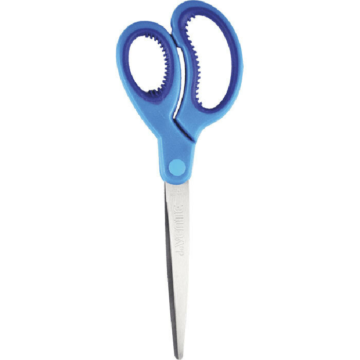 Ножницы детские 170мм прорезиненные кольца (deVENTE) Cosmo двухцветные с лепестками арт 8010314. Количество в наборе 5 шт.