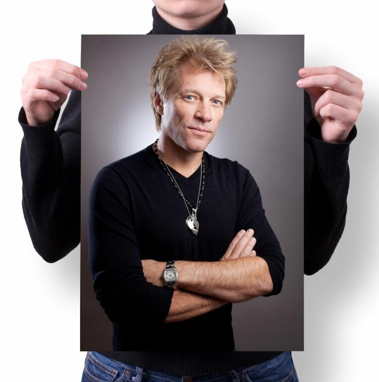 Плакат Bon Jovi, Бон Джови №5, А2 (60-42 см)