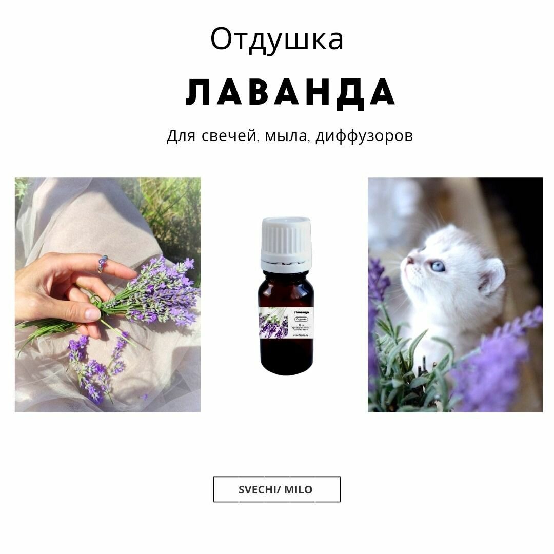 Отдушка "Лаванда" 20 мл для свечей, мыла и диффузоров