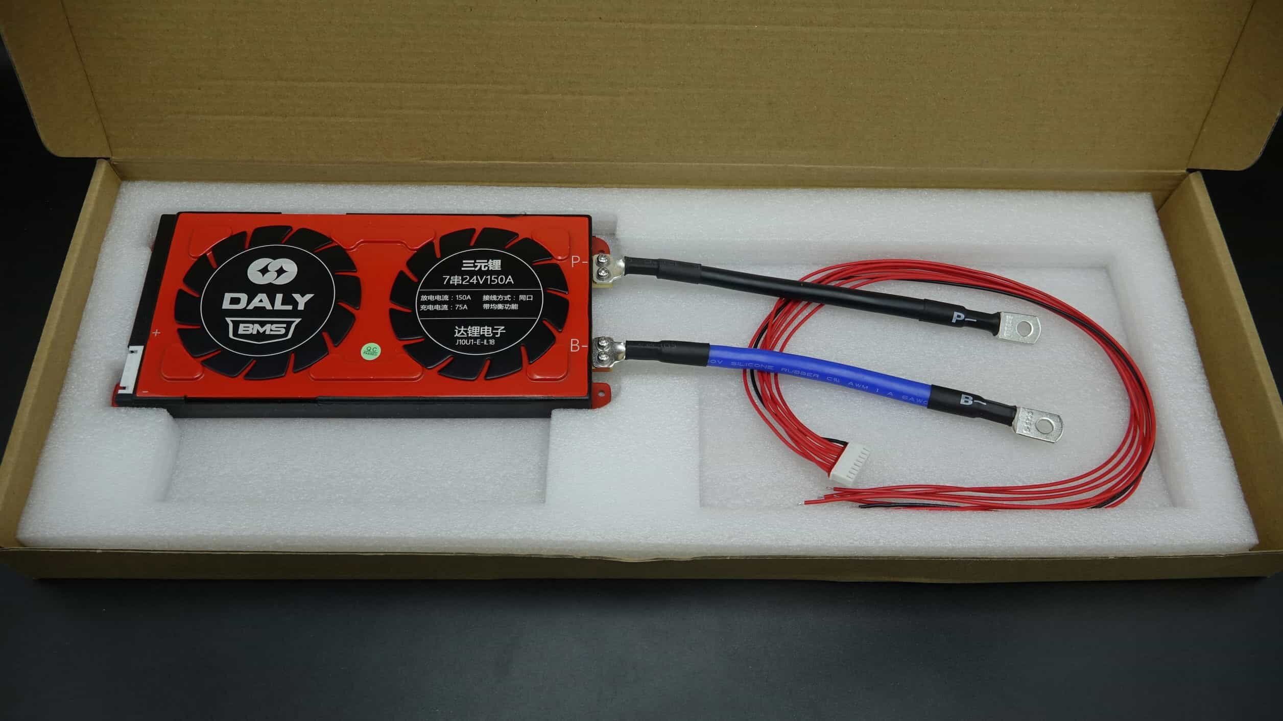 7S Плата защиты BMS DALY Li-ion 150A Водозащищенная, общий порт заряда-разряда