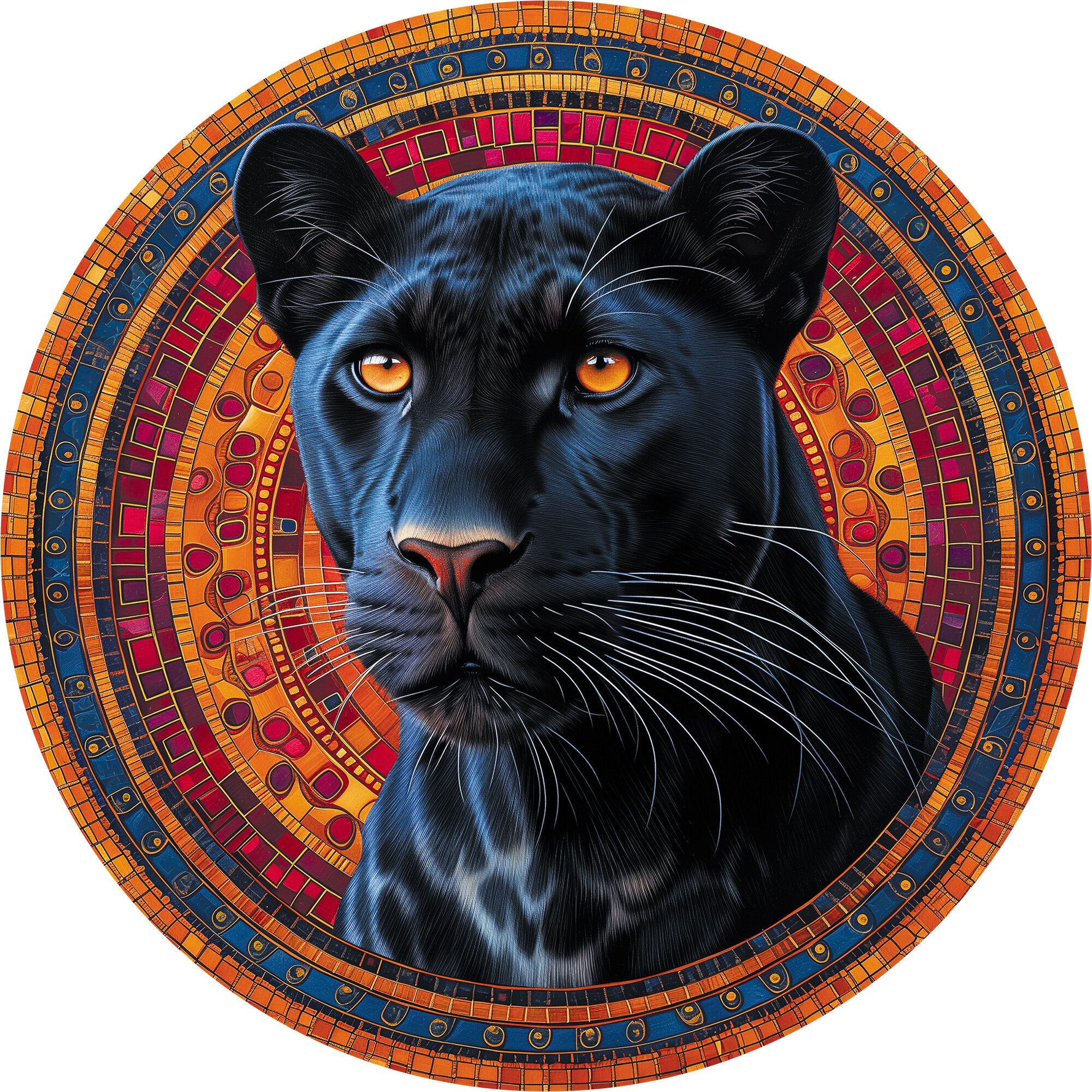 Деревянный пазл "Пантера" коллекции "Мир животных" / 30х30см, 216 деталей / Подарок для взрослых и детей