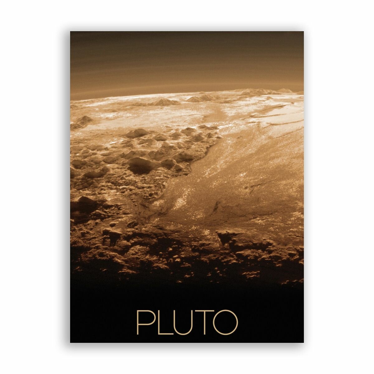 Постер, плакат на бумаге / NASA (Коллекция Постеров) - Pluto / Плутон / Размер 30 x 40 см