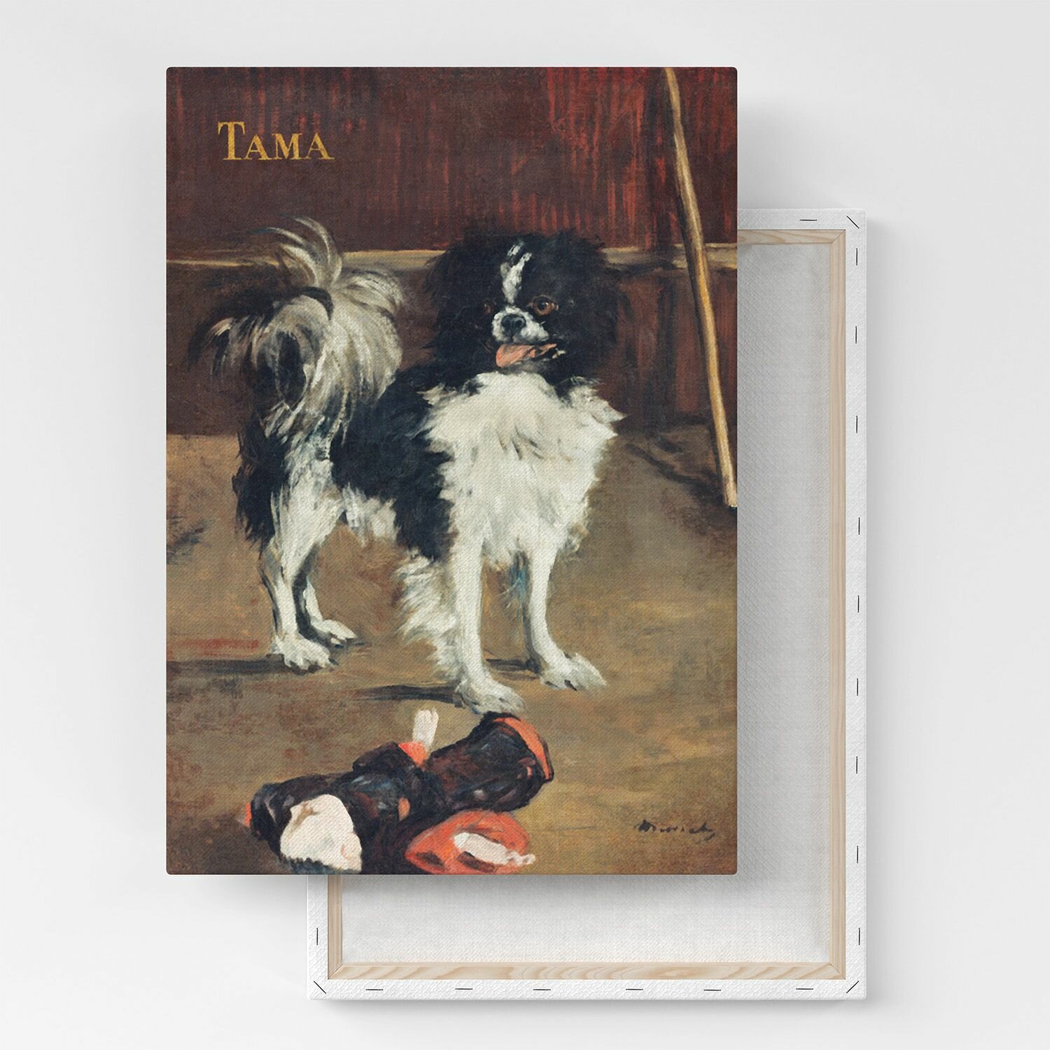 Картина на холсте, репродукция / Эдуард Мане - Tama, the Japanese Dog / Размер 30 x 40 см