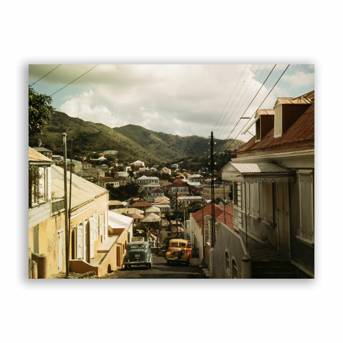 Постер, плакат на бумаге / Американские ретро города / Размер 30 x 40 см