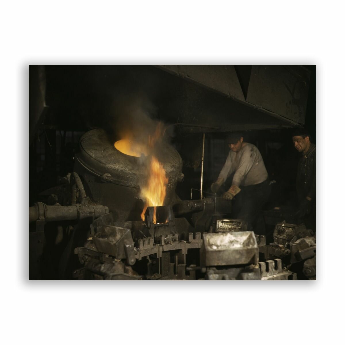 Постер, плакат на бумаге / Металлургические цеха 40-х годов / Размер 60 x 80 см