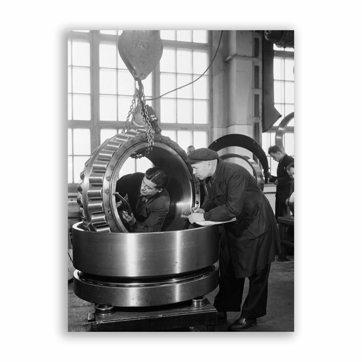 Советский постер, плакат на бумаге / Советские рабочие / Размер 30 x 40 см