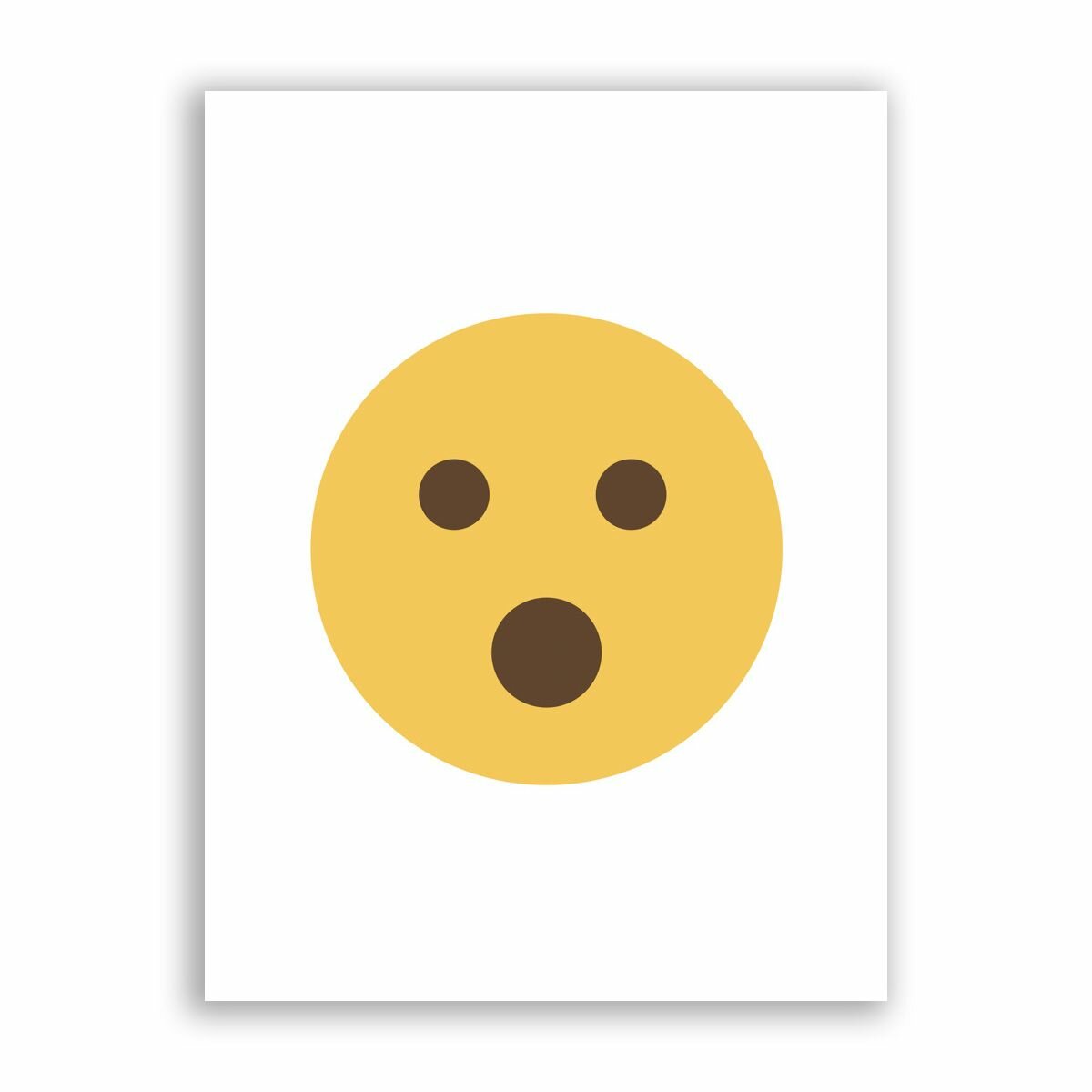 Постер, плакат на бумаге / Emoji / Эмодзи с открытым ртом / Размер 40 x 53 см