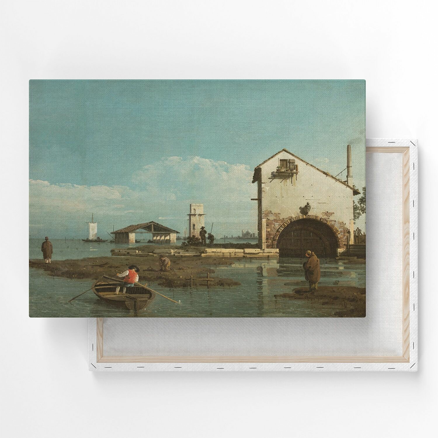 Картина на холсте, репродукция / Бернардо Беллотто - Capriccio The Lagoon, Venice / Размер 40 x 53 см