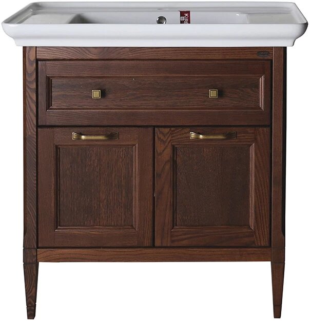 Тумба с раковиной антикварный орех 86 см ASB-Woodline Гранда