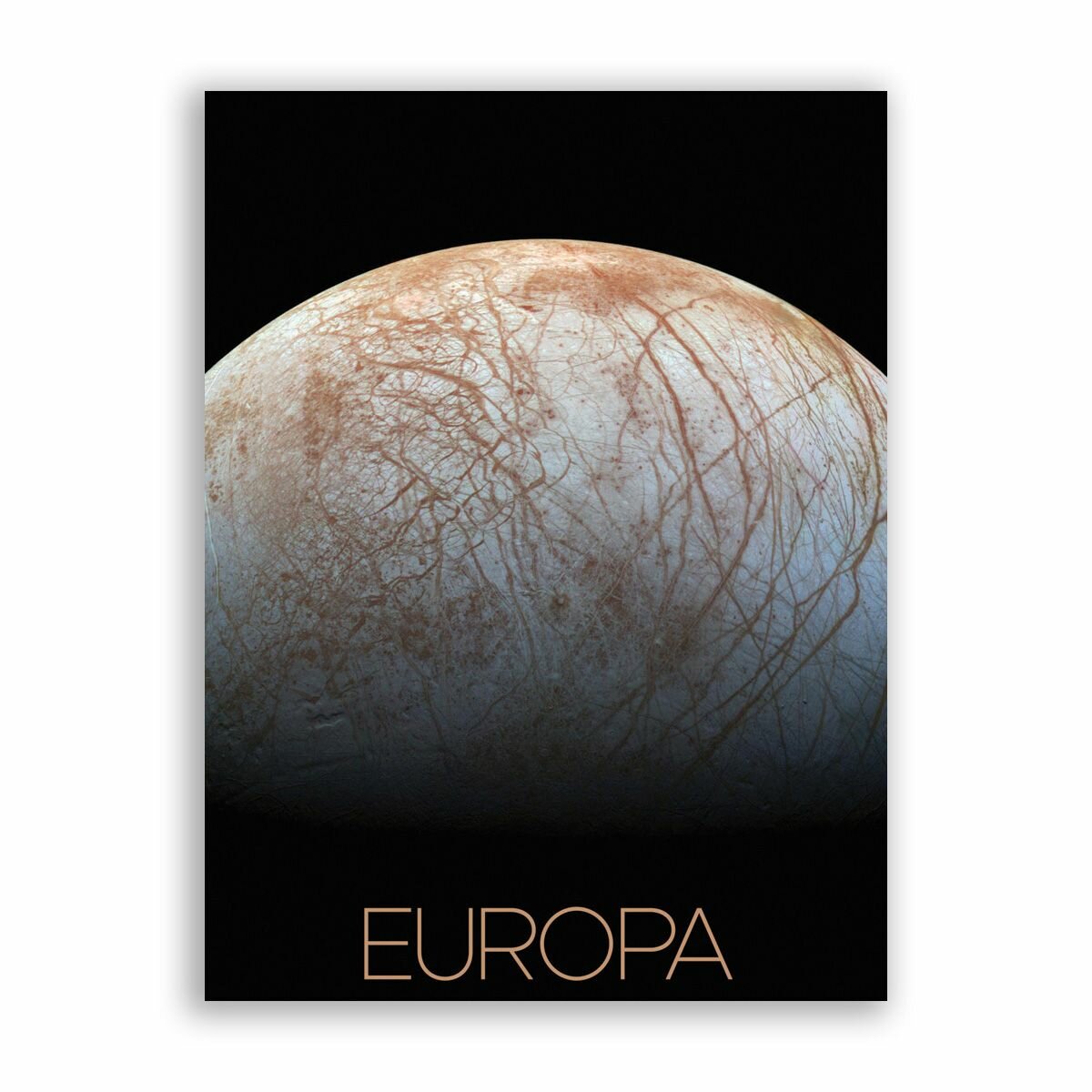 Постер, плакат на бумаге / NASA (Коллекция Постеров) - Europa / Европа / Размер 40 x 53 см