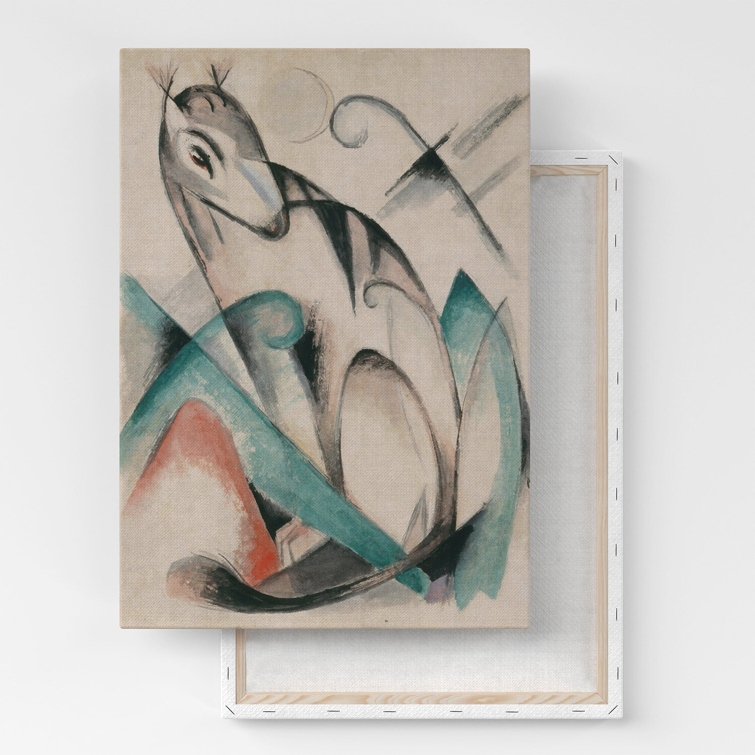 Картина на холсте, репродукция / Франц Марк - Seated Imaginary Animal / Размер 30 x 40 см