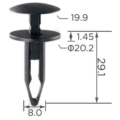 Клипса нажимная распорная универсальная (OEM: 21095797) 773077