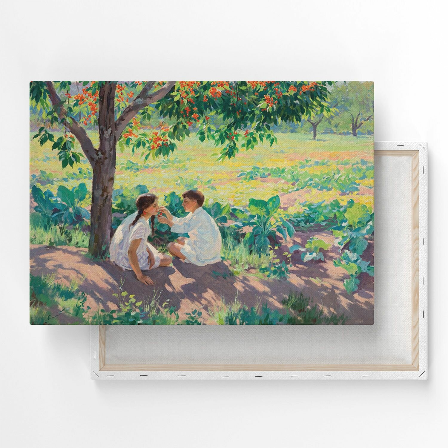 Картина на холсте, репродукция / Энрике Симоне - Carmen y Bernardo / Размер 30 x 40 см