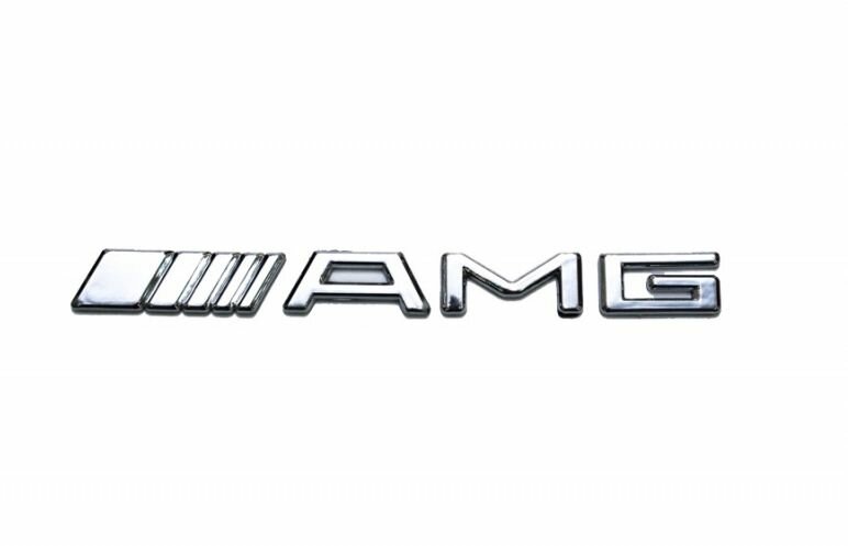Надпись на багажник "AMG" хром. Шильдики, эмблема, лейба на задние крылья для MERSEDES-BENZ AMG