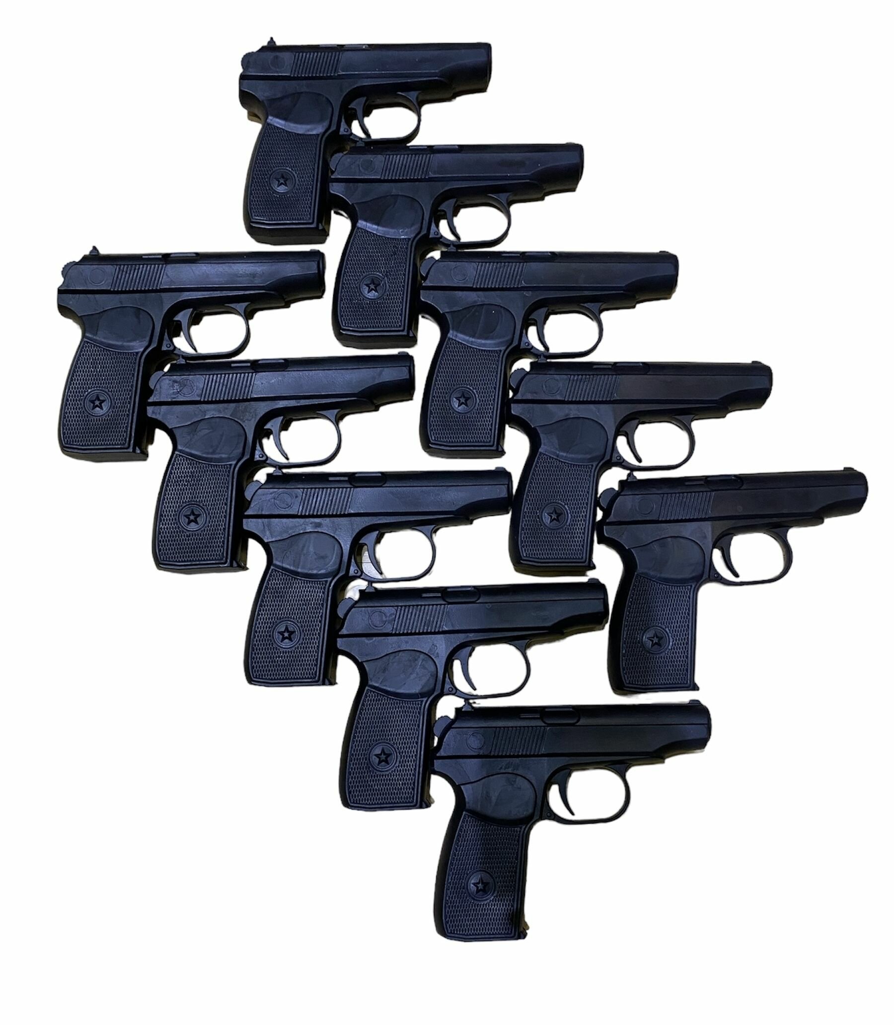 Макет пистолета ПМ-2 резиновый, набор 10 шт.