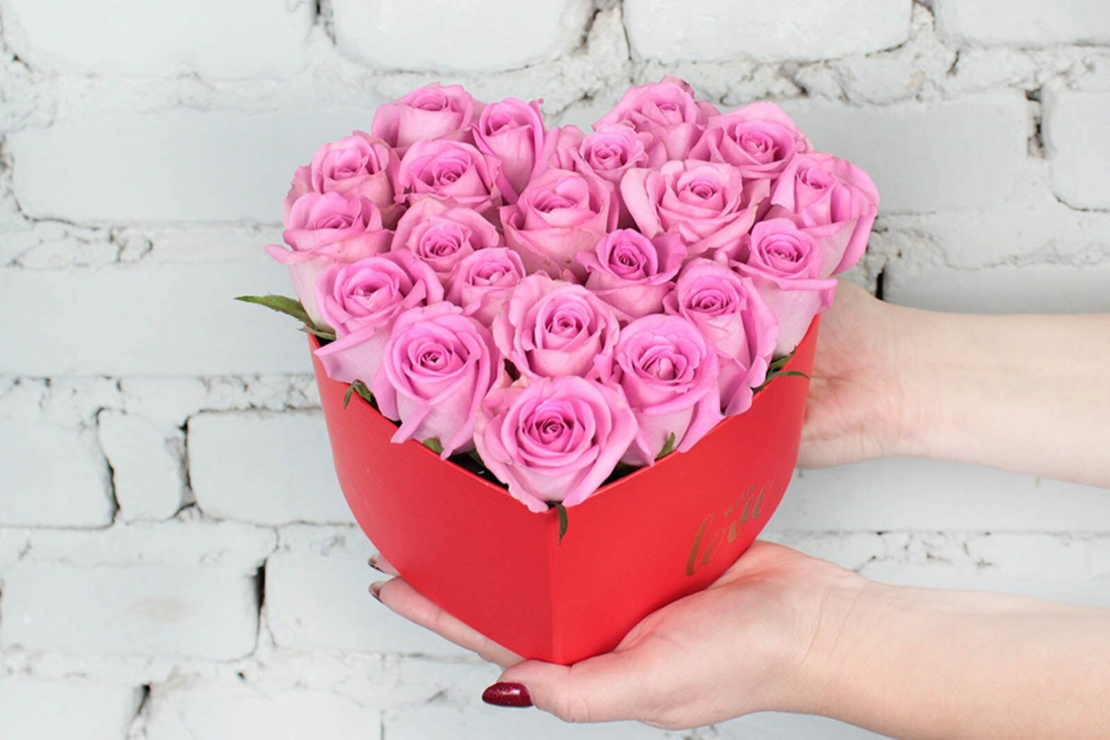 Композиция Розовое сердце