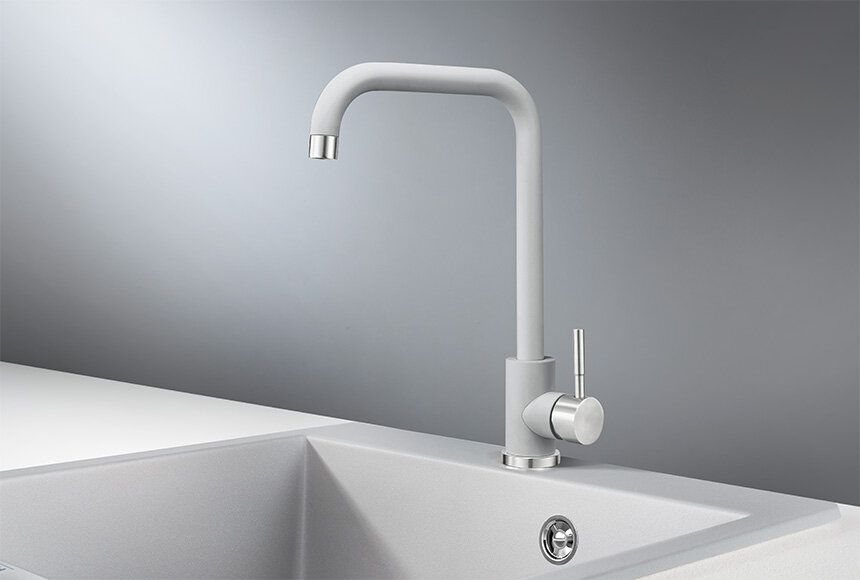 Смеситель для кухонной мойки GRANULA Standart ST-4033, алюминиум